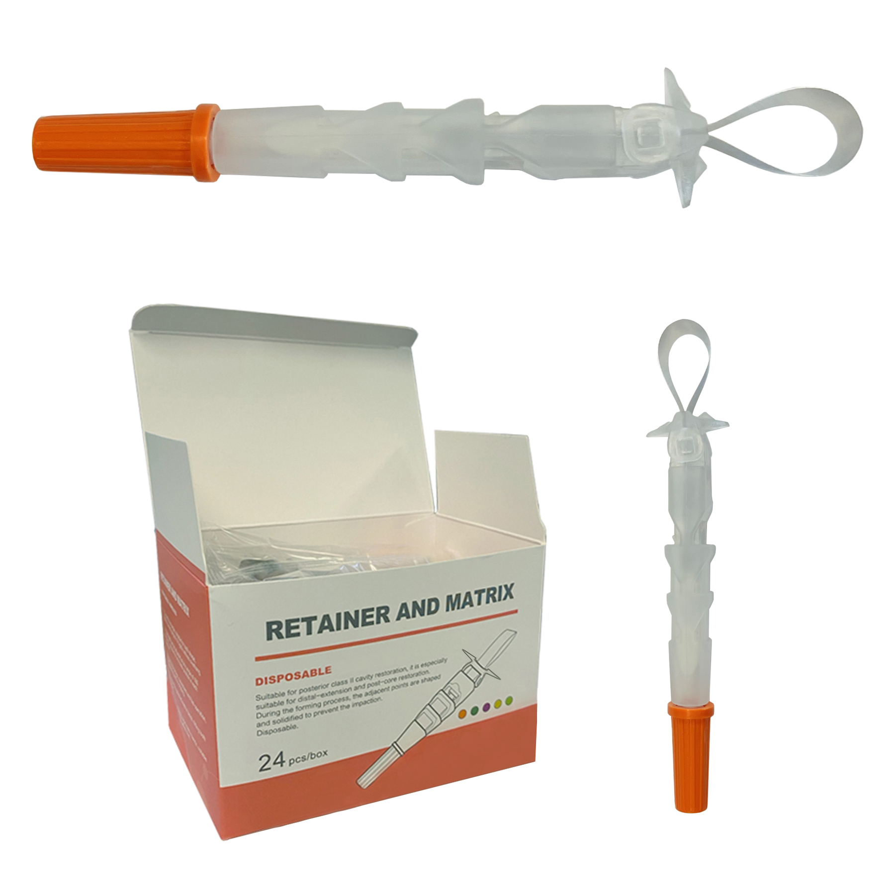 Disposable Adjustable Matrix Band System Orange Wide 6.2mm - With Wings ...